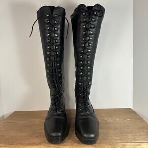 American Eagle Studio | Shoes | American Eagle Studio Lace Up Knee High ...